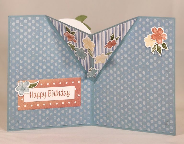 How To Make A Corner Flip Fold Card - StampingJill.com